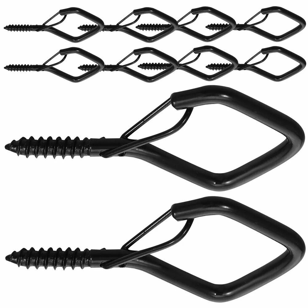 Винтовые Крючки Для Подвешивания Светильников, Устойчивые К Ветру, Из Карбоновой Стали, 10 Штук, Для Наружного И Внутреннего Использования