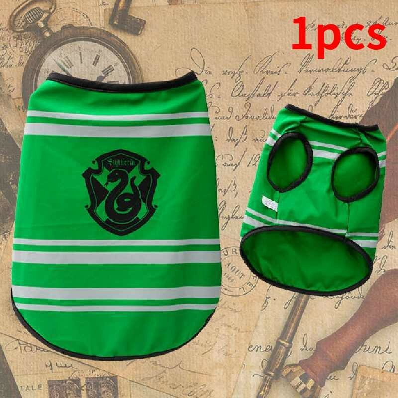 Хомут для питомцев slytherin от potter с полиэстеровым материалом и статической демонстрацией для декора собаки и кота зеленая одежда