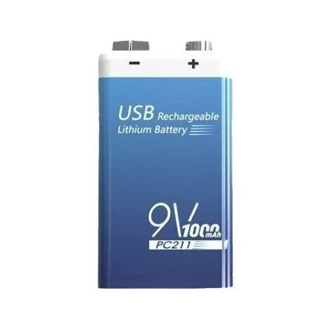 9V литиевая батарея с USB-зарядкой, мультиметр, гитара, микрофон, сканер безопасности, блок, большая емкость