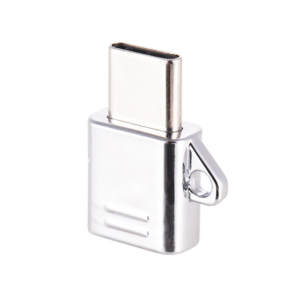Адаптер USB Type C Micro USB to Type C для Samsung Galaxy Note 8 S8 Plus Xiaomi Mi5, материал цинковый сплав, цвет серебристый, коннектор Micro USB to Type C, размер упаковки 8*3.5*1cm, вес упаковки 5g, в комплект входят 1 адаптер Type C