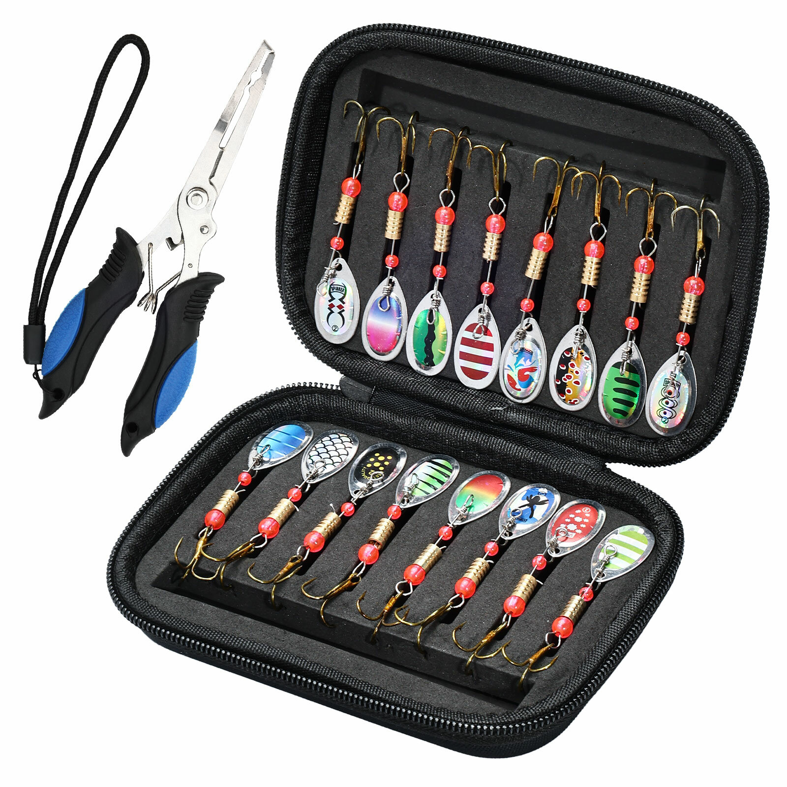 Клещи для рыбалки Nose Ice Fishing Gear из нержавеющей стали Декрюкер Кutter для плетёных линий Многофункциональные инструменты для рыбалки, вес упаковки 115 г, размер упаковки 18.5x6.5x3 см, в комплект входят 1x Клещи, 1x Чёрная сумка