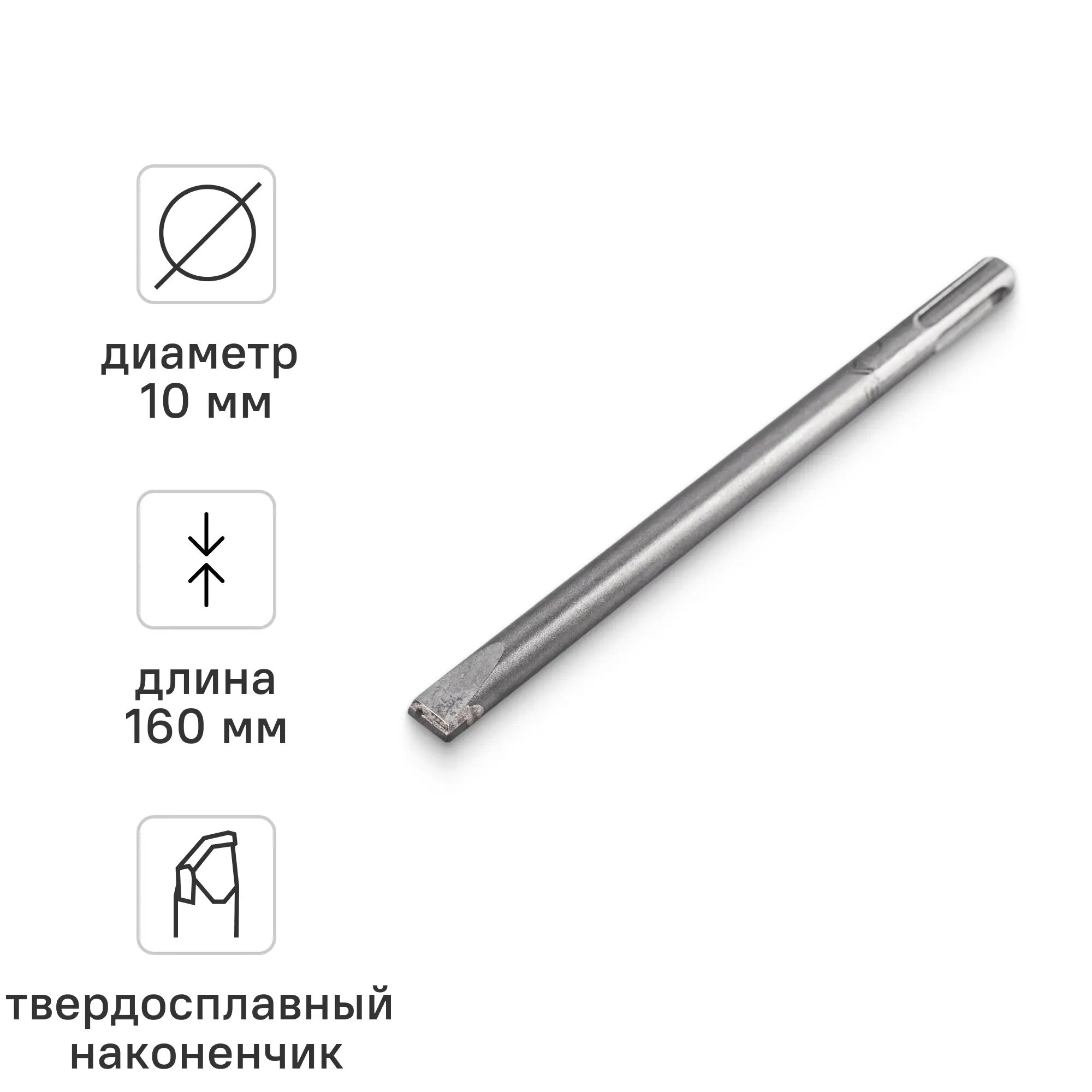 Зубило плоское SDS-plus Rage 558210 10x160 мм