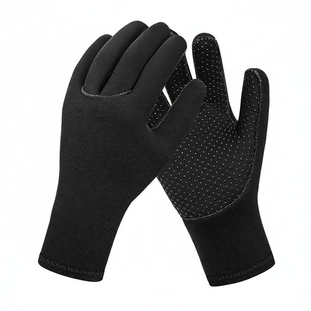 Перчатки для дайвинга 5MM, UPF 50+, защита от УФ-лучей, защита от холода, антискользящие, износостойкие, для зимних водных активностей, материал 5MM неопрен + четырехп향ально растягиваемый нейлон, размеры S/M/L/XL, упаковка 31*18*2cm, вес 120-150g, 1 пара