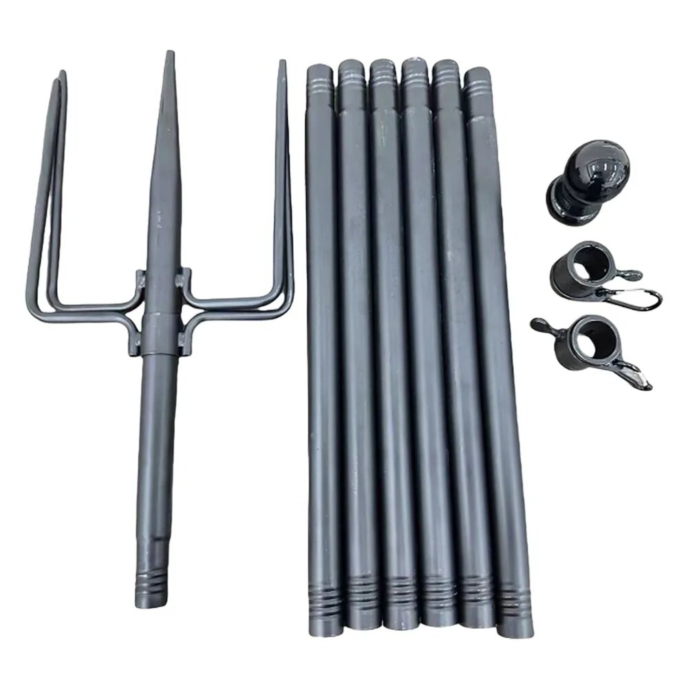 Тяжёлый уличный флагшток 3 м из нержавейки для двора и террасы