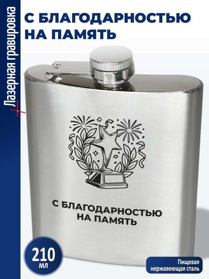 Фляжка "С благодарностью на память"