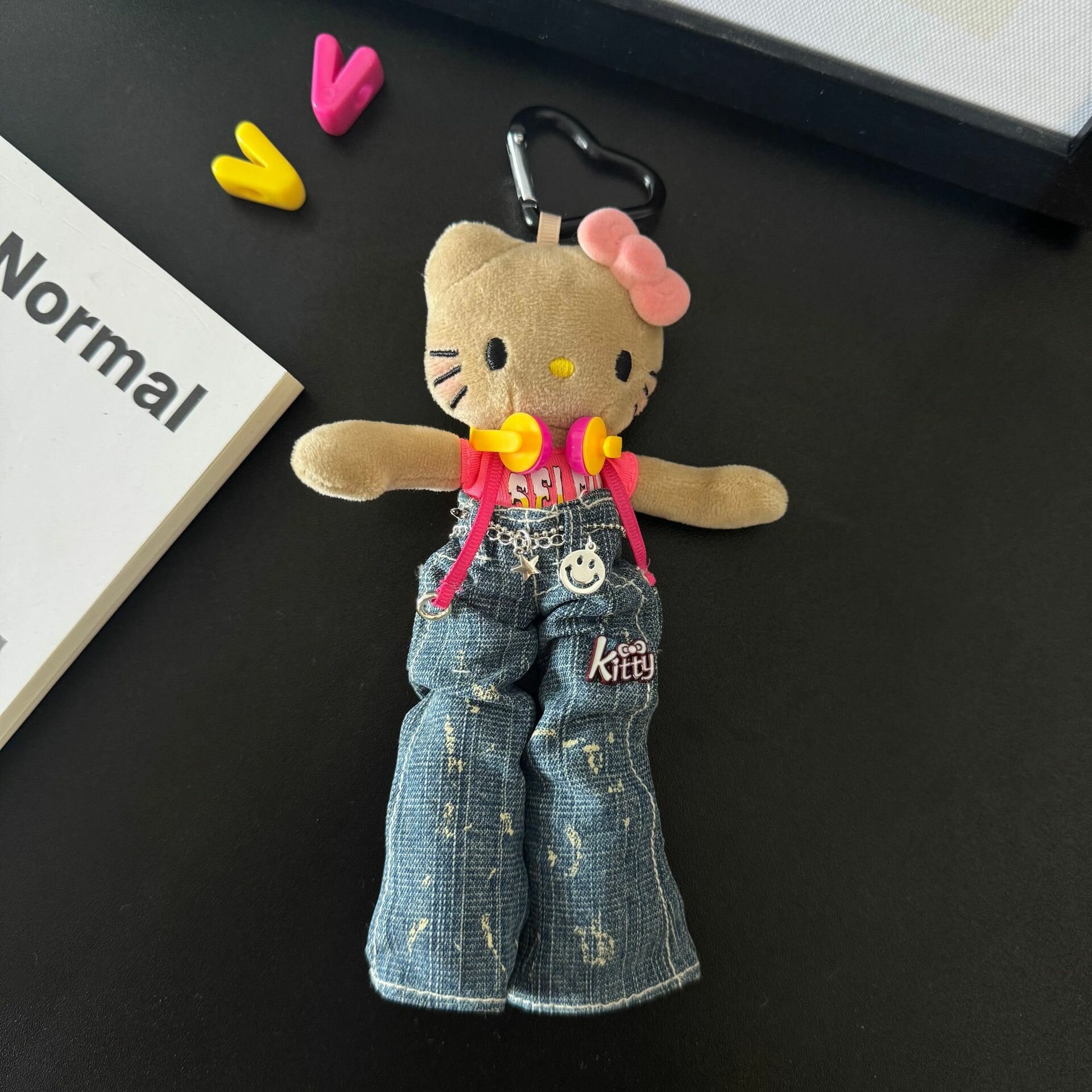 2026 Новейший осенне-зимний брелок для ключей с милым длинноногим котенком, плюшевый кулон, одежда для кукол, стиль Ins, плюшевый брелок