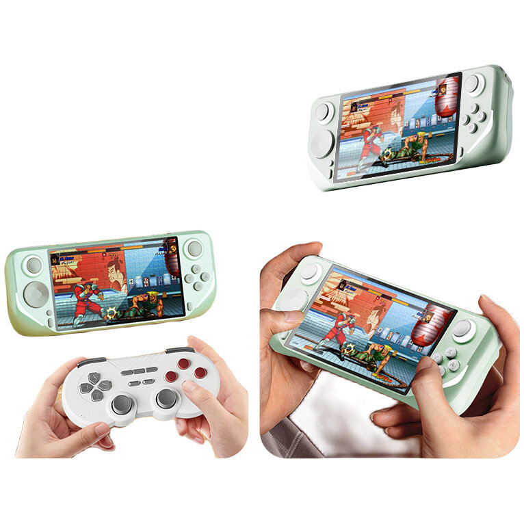 В наличии портативная консоль E6 с 5inch IPS HD экраном, портативная игровая консоль Android Arcade PSP для двух игроков, битва N64/PS1