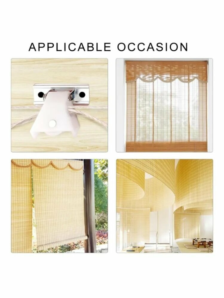 Комплект фурнитуры для римских штор: ролики и стопоры, 4/8 штуки, для рулонных и бамбуковых штор