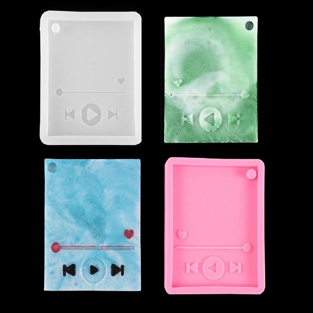 Набор из силиконовой формы для самостоятельного изготовления брелоков, модель MP3-плеера для литья эпоксидной смолой с