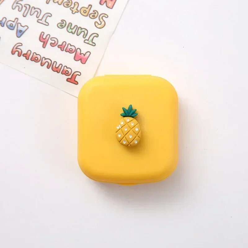 1PC Lovely Travel Kit Pocket Mini Contact Lens Case Travel Kit Easy Carry Mirror Lenses Box Container