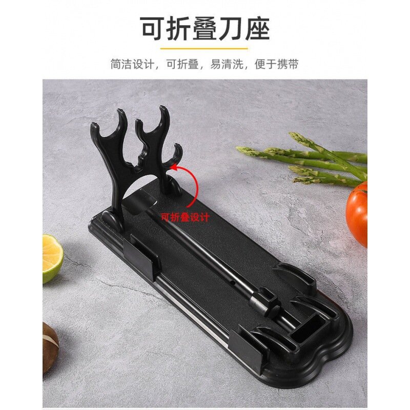 Набор ножей из нержавеющей стали для дома, семь предметов, кухонные ножи в ретро-стиле, набор ножей для фруктов и овощей, подставка для ножей, разделочная доска, полный набор