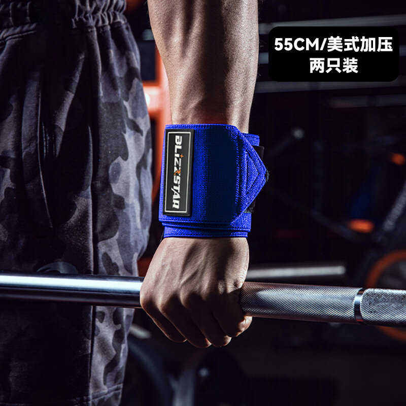 Фитнес-браслет для мужчин, спортивный поддерживающий ремешок, бандаж для запястья при растяжениях, браслет для силовых тренировок, эластичный компрессионный рукав для жима лежа.