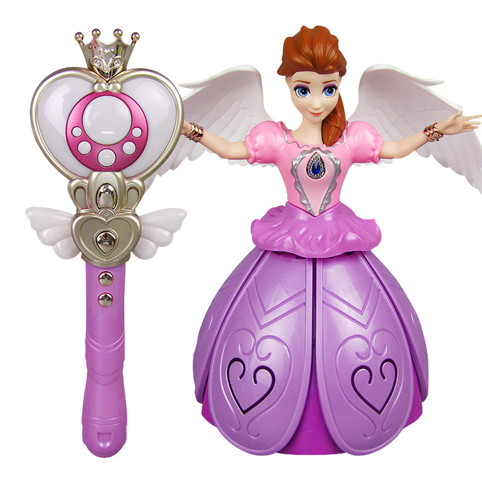 Детская кукла с инфракрасным пультом управления для девочек, танцующая с ярким светом и музыкой, кросс-бордерный горячий игрушка K1 розовая принцесса