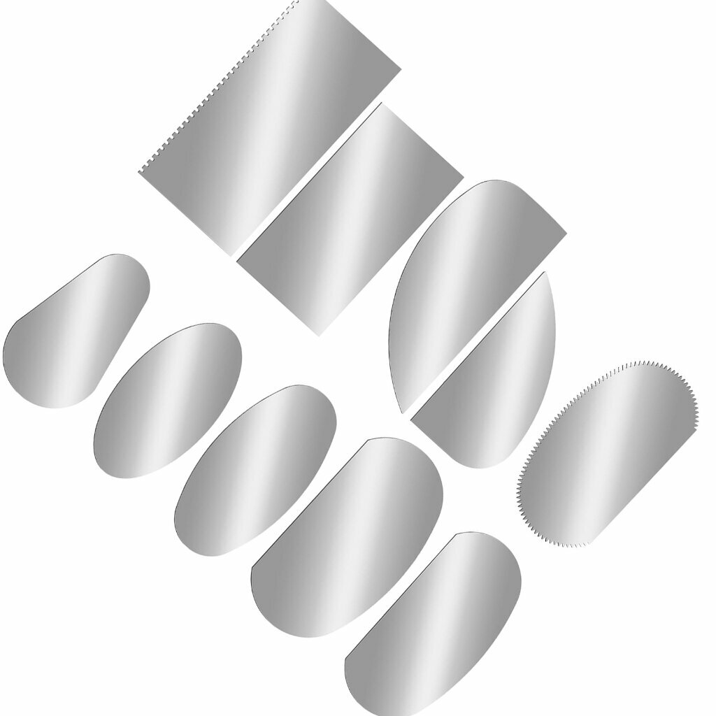 Нержавеющие Глиняные Скребки из Нержавеющей Стали 10шт Набор для Создания Поделок