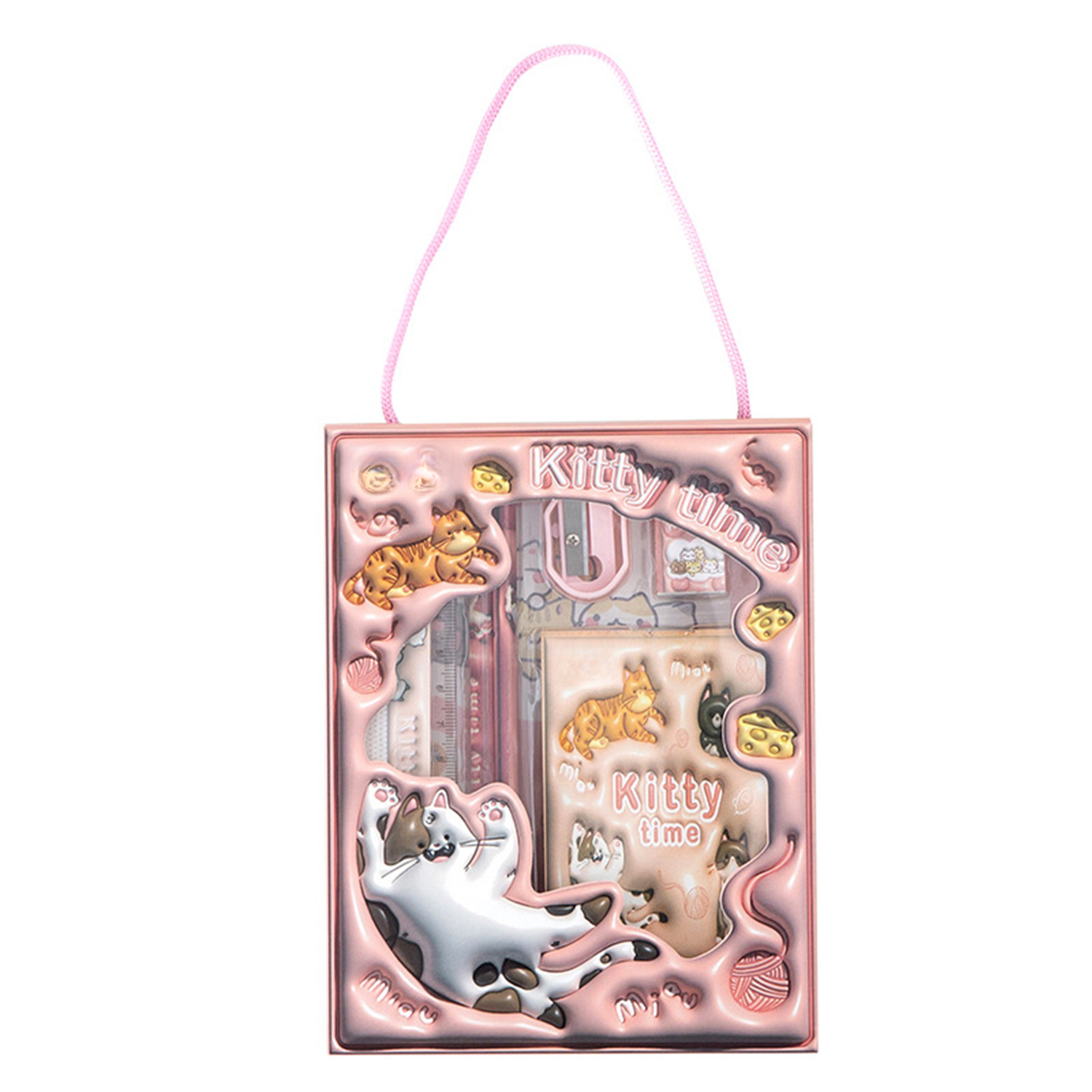 Детский набор канцелярии, объемный мультяжный набор канцелярии, шестью детями, набор карандашей для учеников начальной школы на Новый год, подарочный набор