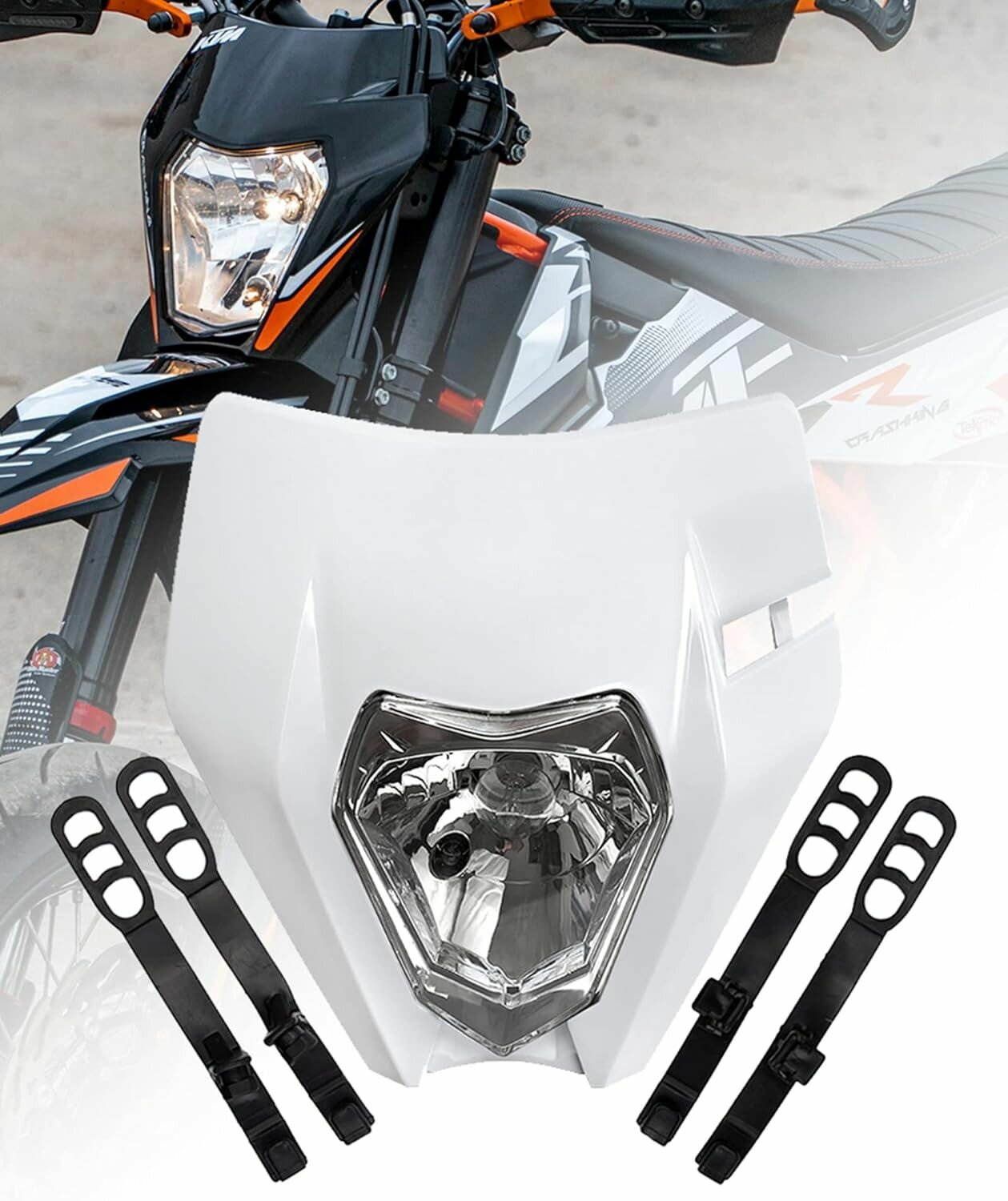 Фара головного света в сборе на мотоцикл, эндуро, питбайк