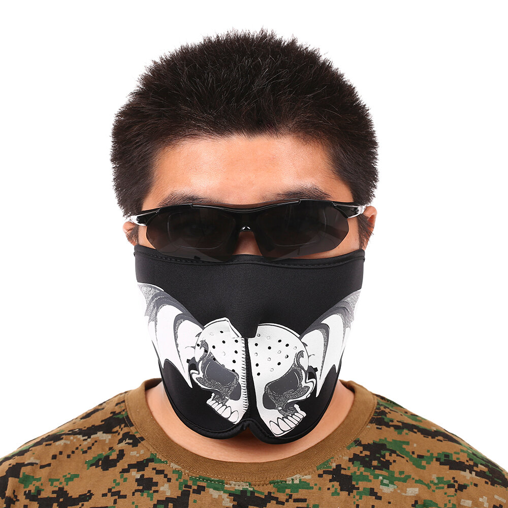 Полумască для лица Breathable Half Mask Shield для циклинга, альпинизма, лыжных видов спорта и активного отдыха, материал SBR, размер 56*16cm, вес 35-42g, вес упаковки 39-46g, размер упаковки 16*8*2cm, в комплект входят 1 шт, типы 1/2/3/4/5/6/7/8/9