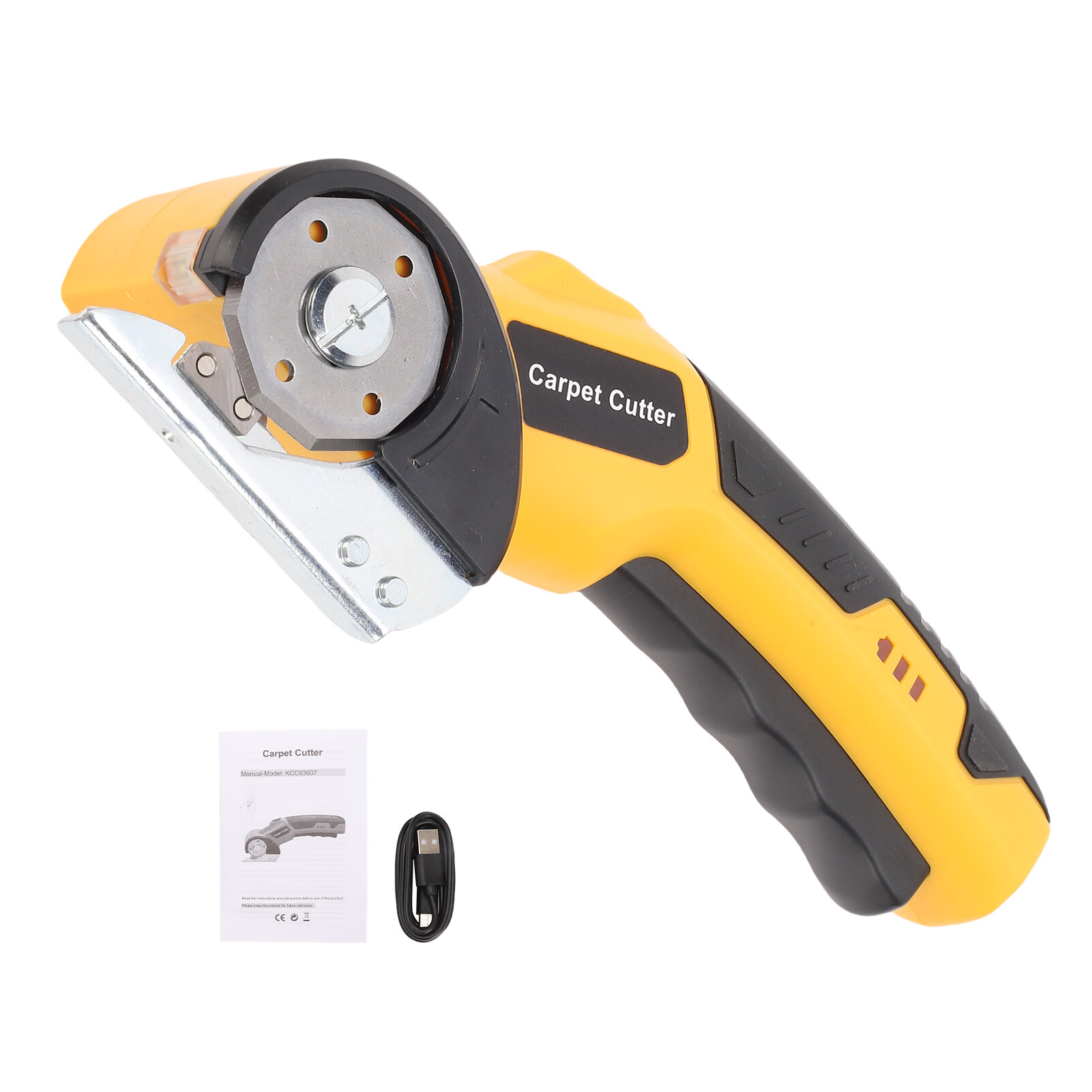 Беспроводные электрические ножницы, перезаряжаемый резак для картона со светодиодной подсветкой и предохранительным замком, мощный инструмент для резки кожи, ковров, пластика, а также для шитья и рукоделия.