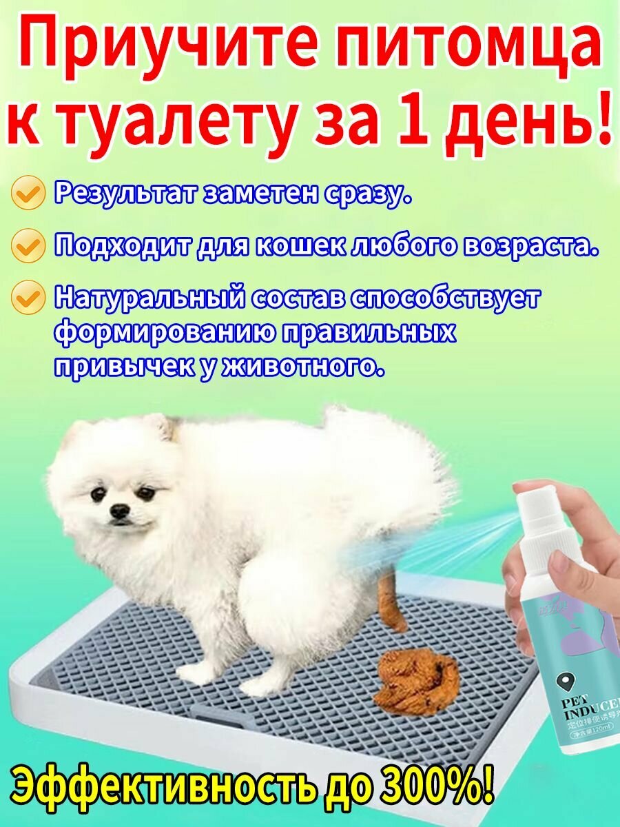 Спрей-аттрактант для приучения щенков/котят Питомец ходит в туалет только где брызнули 120 мл