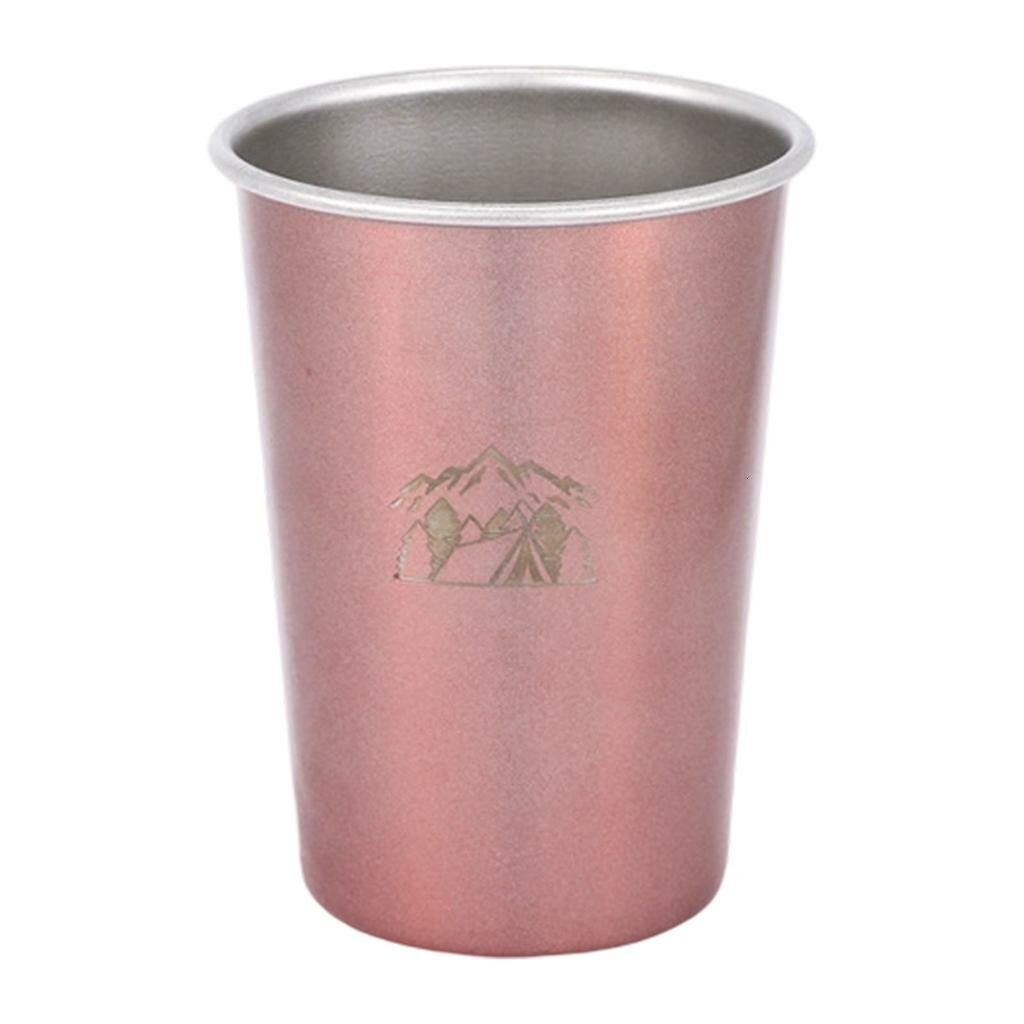Нержавеющая кружка для кемпинга, Большое розовое золото