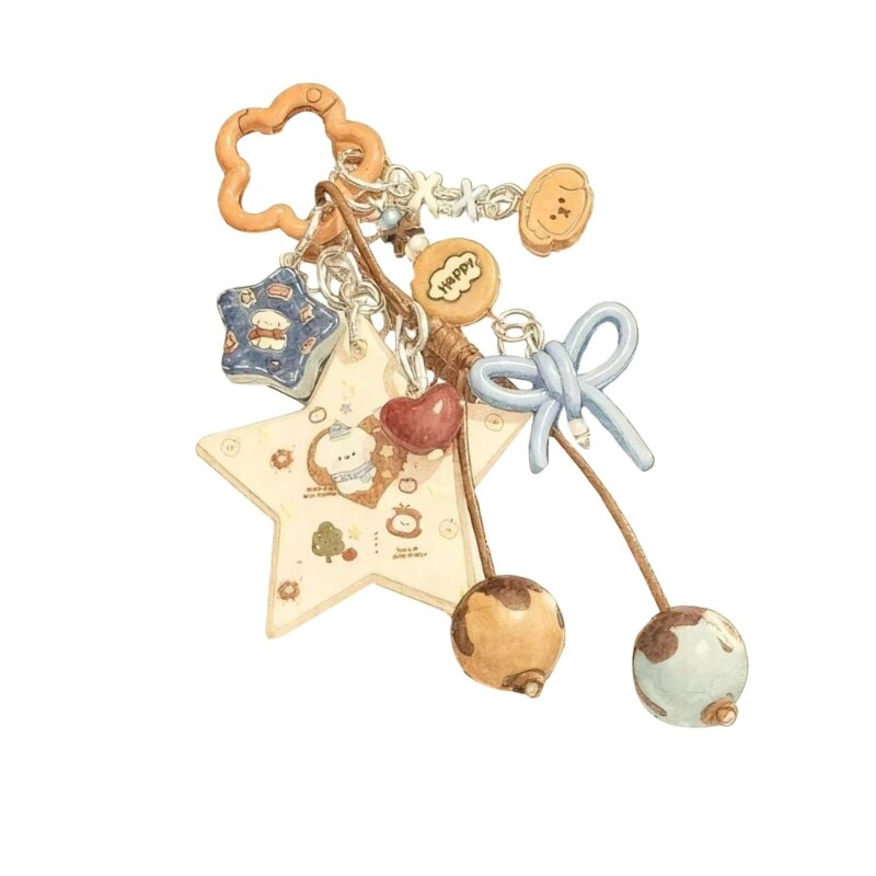 Симпатичный звездообразный оранжевый собачий бант-орнамент