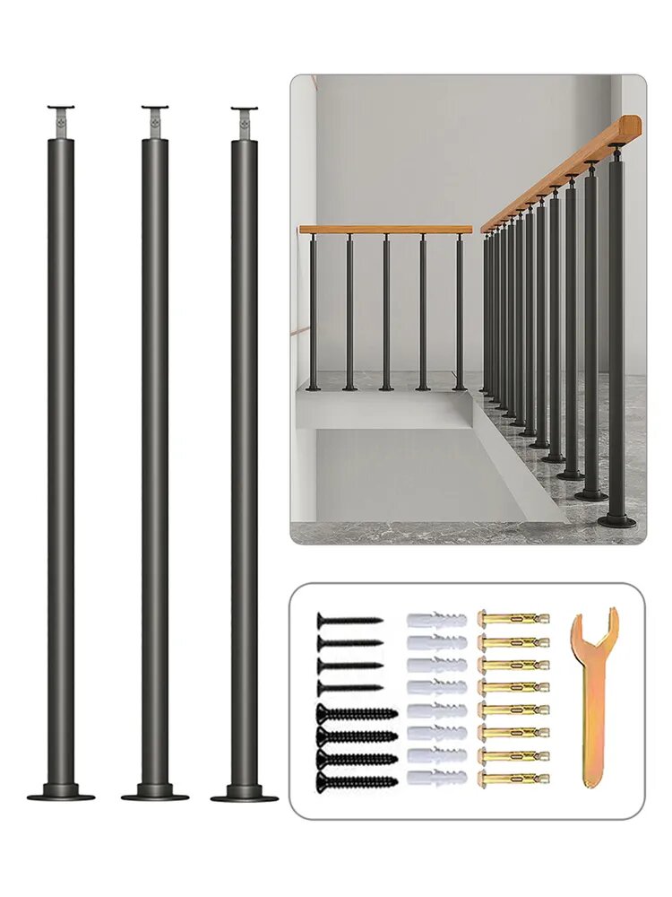 Металлические стойки для лестничных перил с регулируемым углом 270 балясины для террасы, балкона, крыльца и уличных ограждений