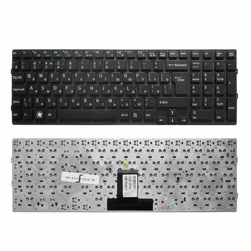 Клавиатура для ноутбука Sony Vaio VPC-EB Series. Г-образный Enter. Черная, без рамки