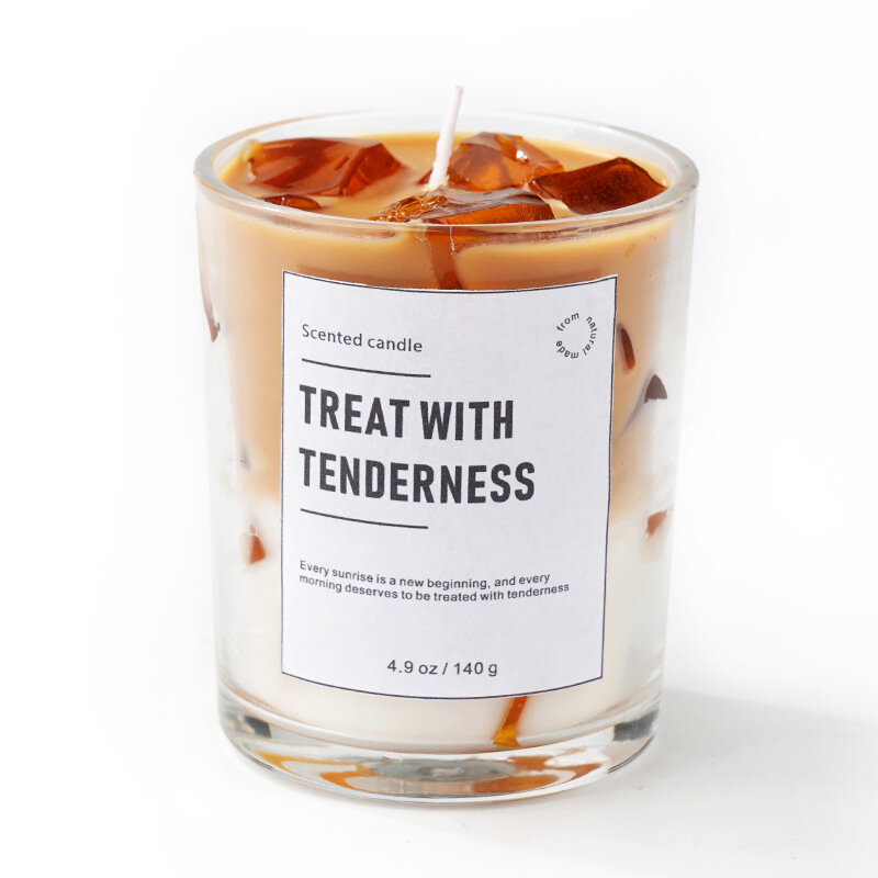 Горячая продажа ароматерапевтической свечи, креативная свеча в форме кубика льда, ароматерапевтическая свеча с длительным горением, бездымная соевая свеча, высококачественный аромат