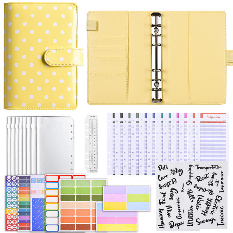 Индивидуальный блокнот в горошек формата А6 с отрывными листами, книга для учета бюджета и финансов, книга для планирования и ведения записей.