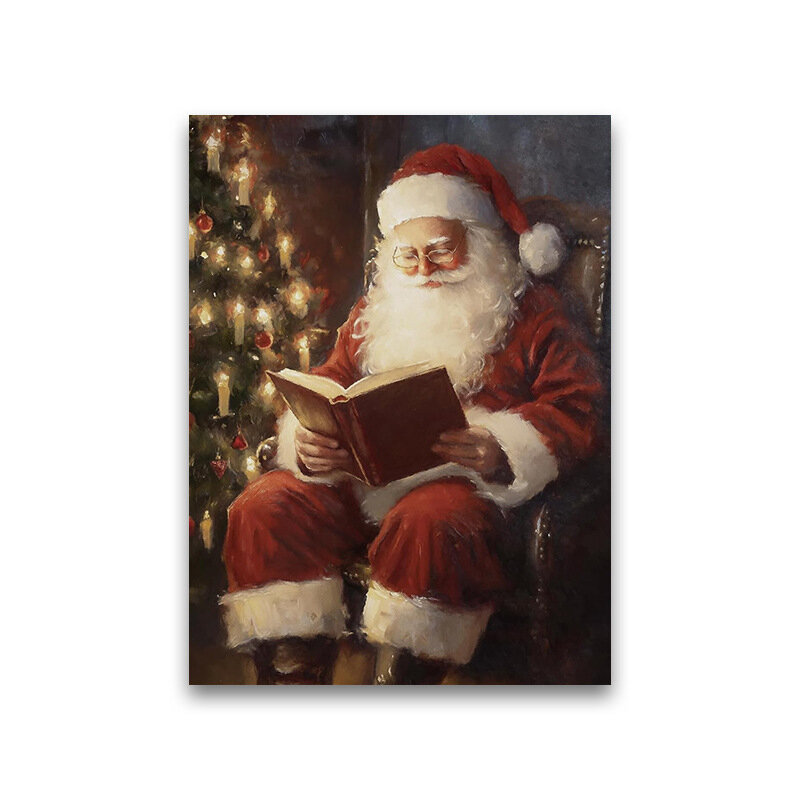 Амазонка трансграничная горячая распродажа холст без рамки масляной живописи рождественская тема живописи абстрактная