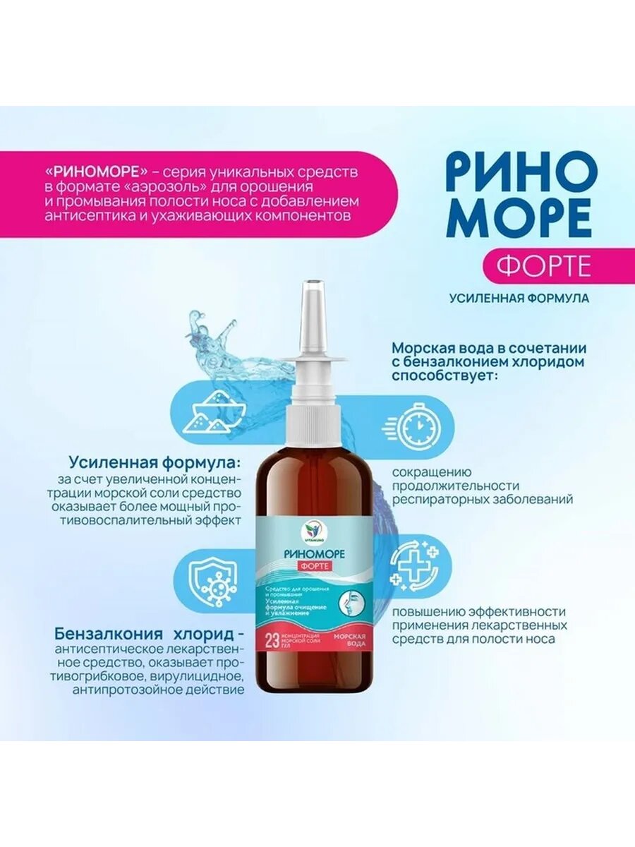 Гигиенический спрей для носа РиноМоре Форте