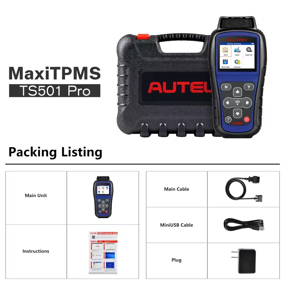 Autel MaxiTPMS TS501 PRO: программатор TPMS, сканер для обслуживания шин, монитор давления в шинах, программирование датчиков MX-Sensors