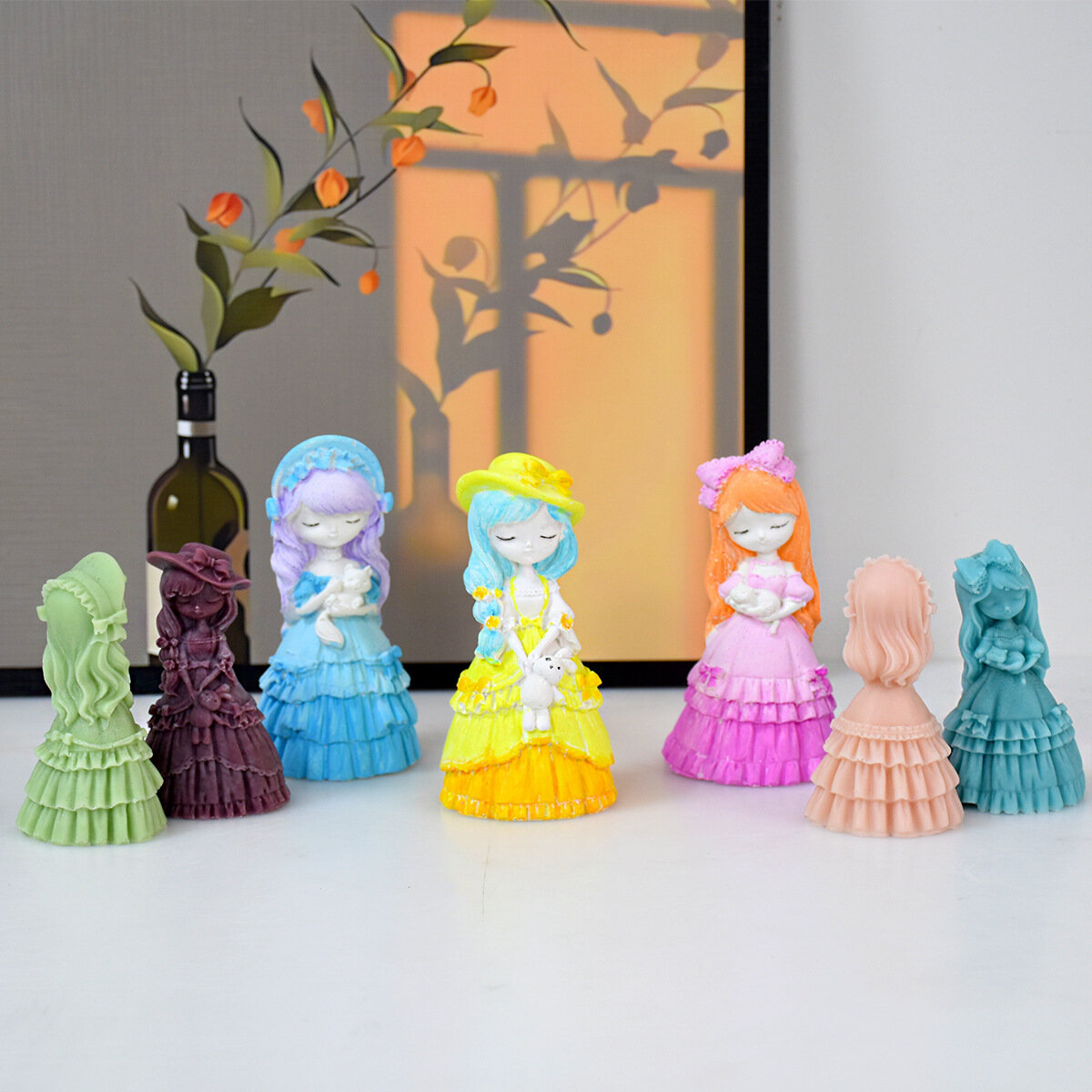 Креативная милая ароматерапевтическая гипсовая кукла, силиконовая форма для свечей, DIY декор, прямые продажи от фабрики, в наличии, мгновенная отправка