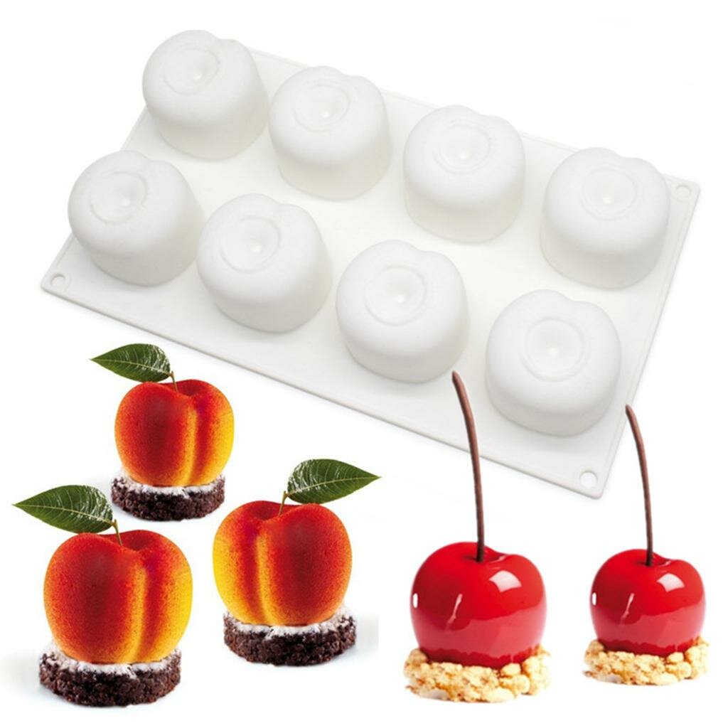 Силиконовые формы в виде 3D вишни, Белый