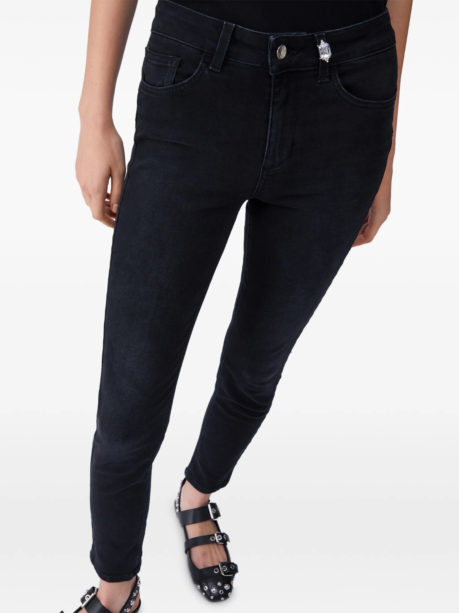 Джинсы LIU JO Five-pocket skinny jeans, размер 32, black/black — фото 1