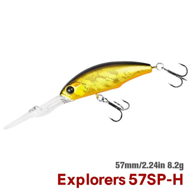 TSURINOYA 57sp воблеры для ловли щуки Желтый, dw113 Explorers-H