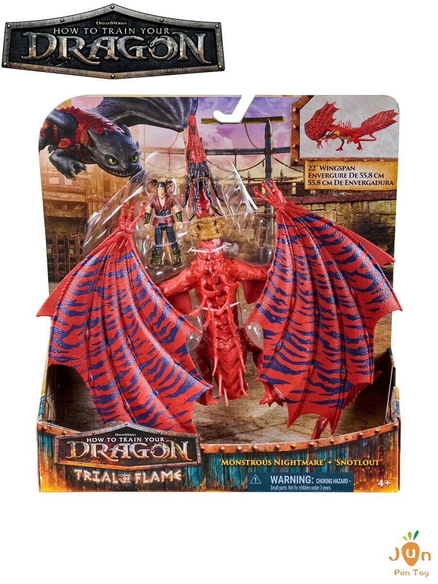 Как приручить дракона игрушки с викинг Рыцарь и Дракон / How to Train Your Dragon Monstrous Nightmare and Snotlout