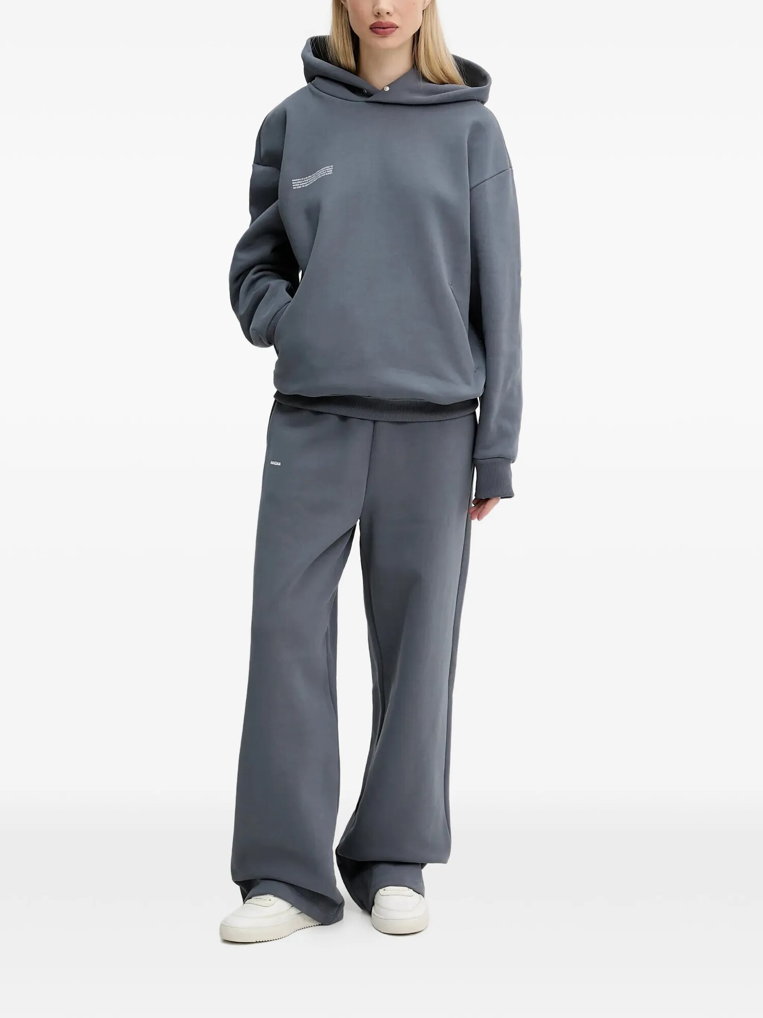 Брюки PANGAIA Drawstring wide-leg track pants, размер S, grey — фото 1