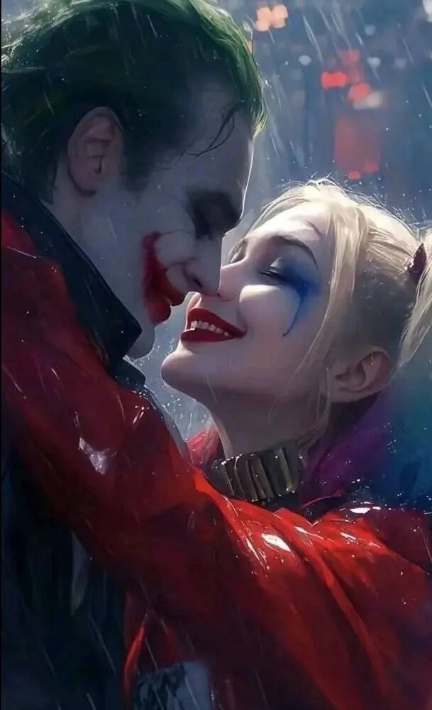 Алмазная Мозаика "Харли Квин И Джокер" 30x40 См, Безрамная, Идеальна Для Дома, Украшения, Подарков.