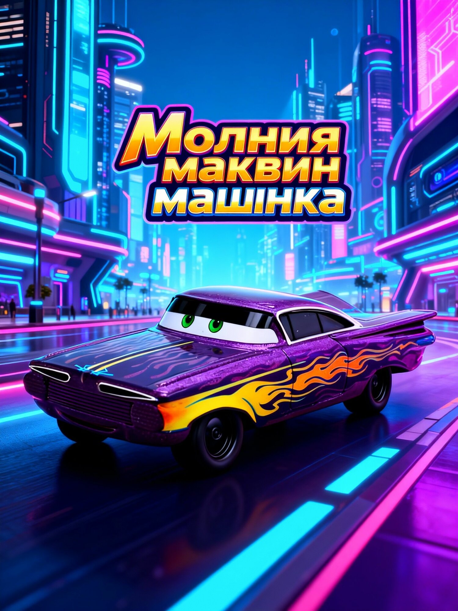 Машинка из мультфильма Тачки (молния маккуин) /фиолетовый Лэймон