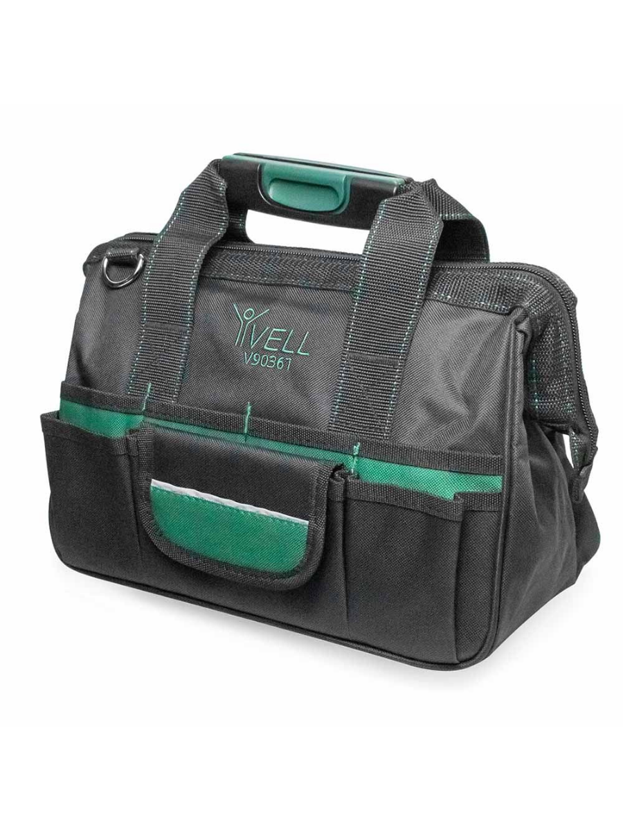Сумка монтажника Vell 12 л сумка для инструмента с ремнем, усиленное дно, 8 отделений, 36 х 23 х 17 см {V90361}