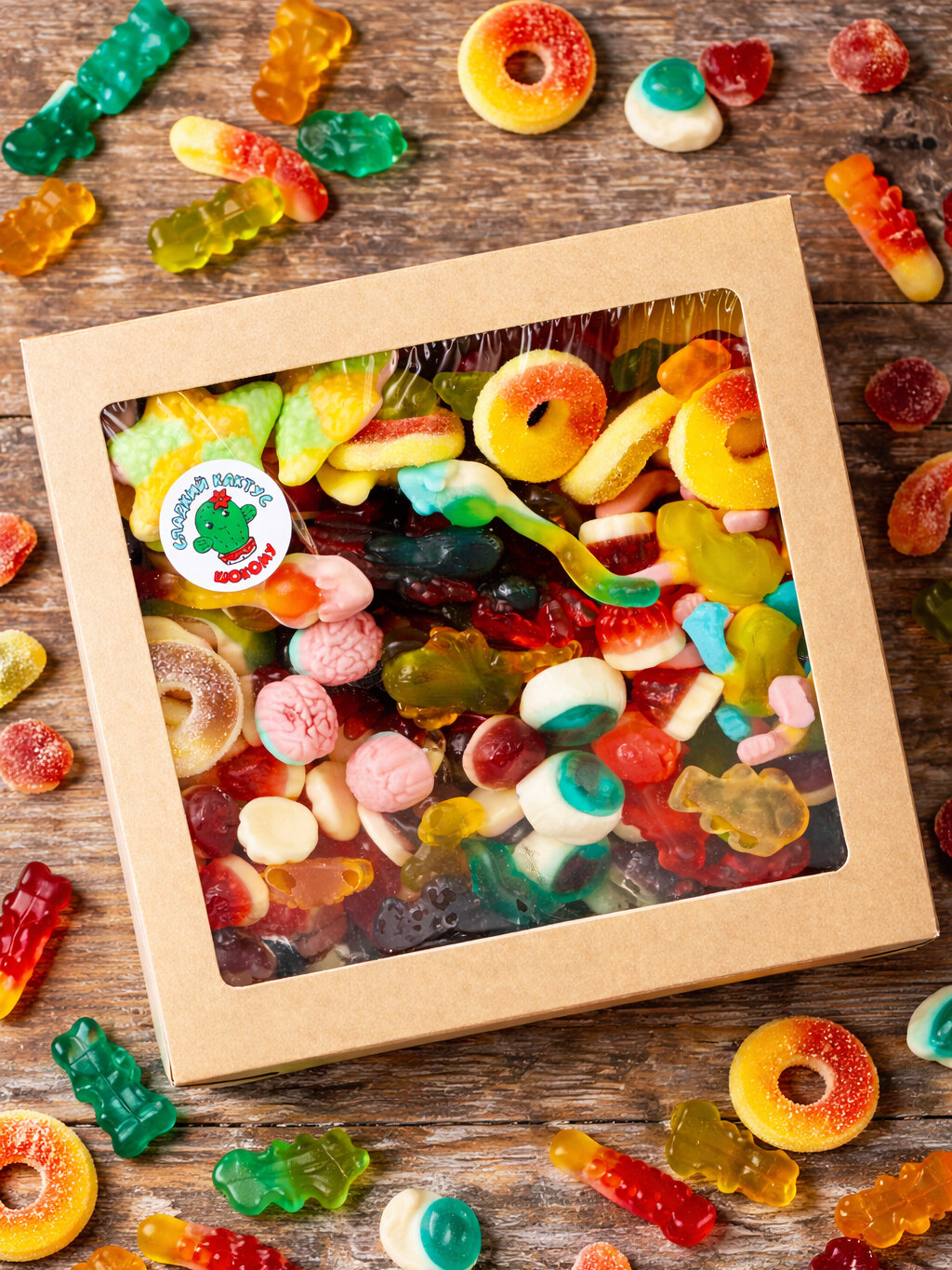 Мармелад жевательный подарочный набор микс мужчине женщине 1200 гр