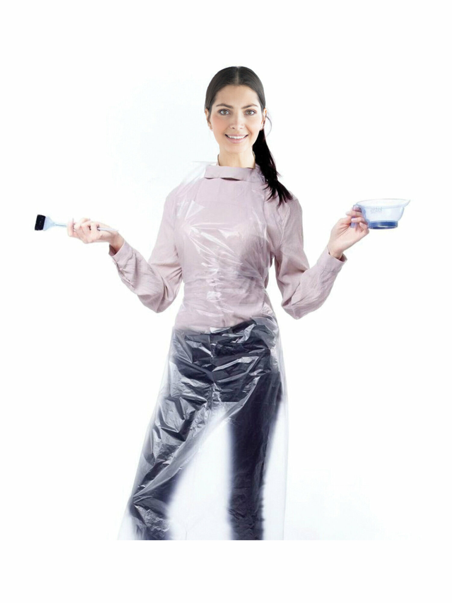 Фартуки полиэтиленовые, Комплект 100 шт, одноразовые, Экстра, размер 68 см х 110 см, плотность 16 мкм, Laima, 610851