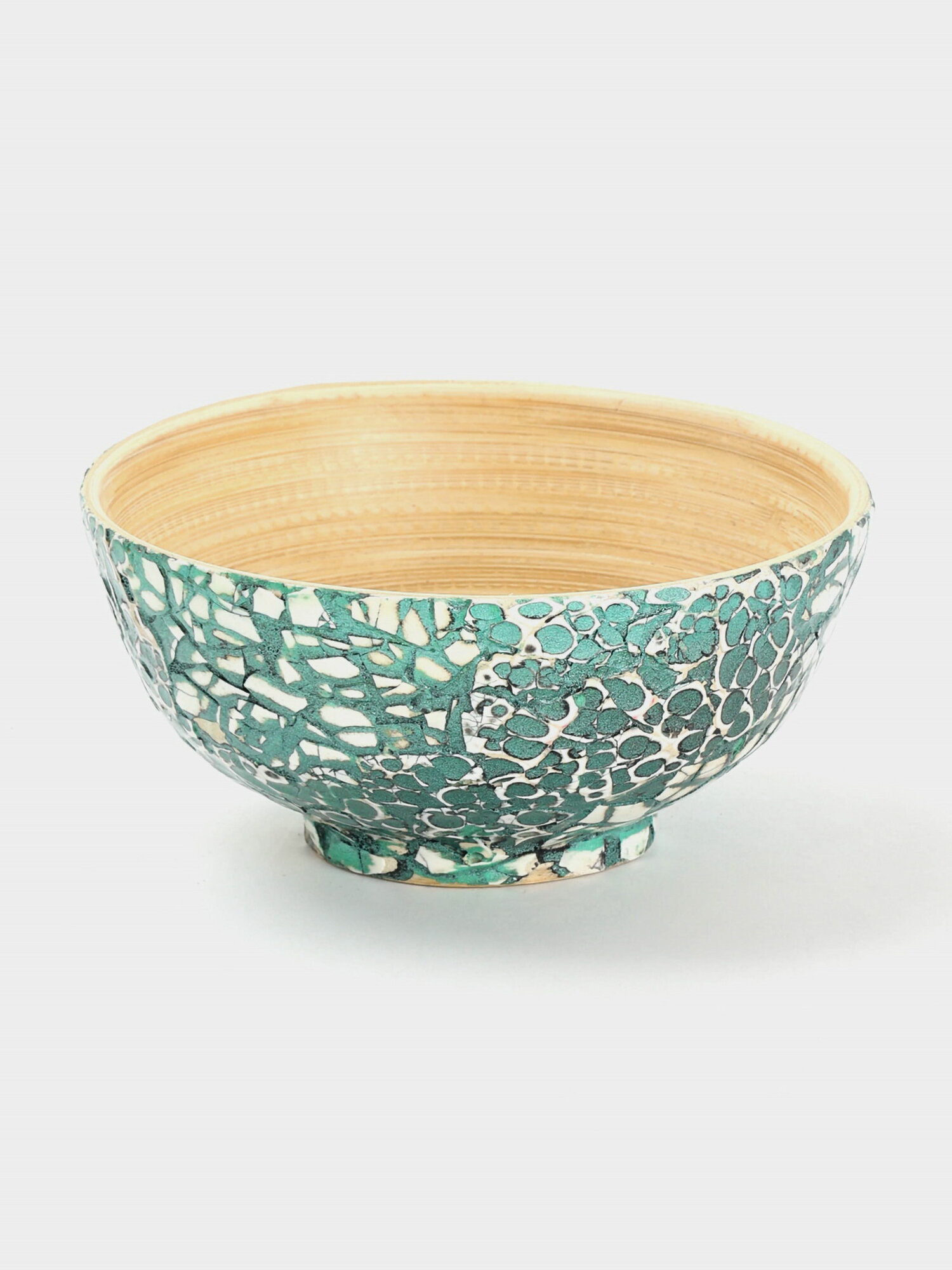 Миска, 14x14x7 см, бамбук, тематика: узоры, текстура: гладкая