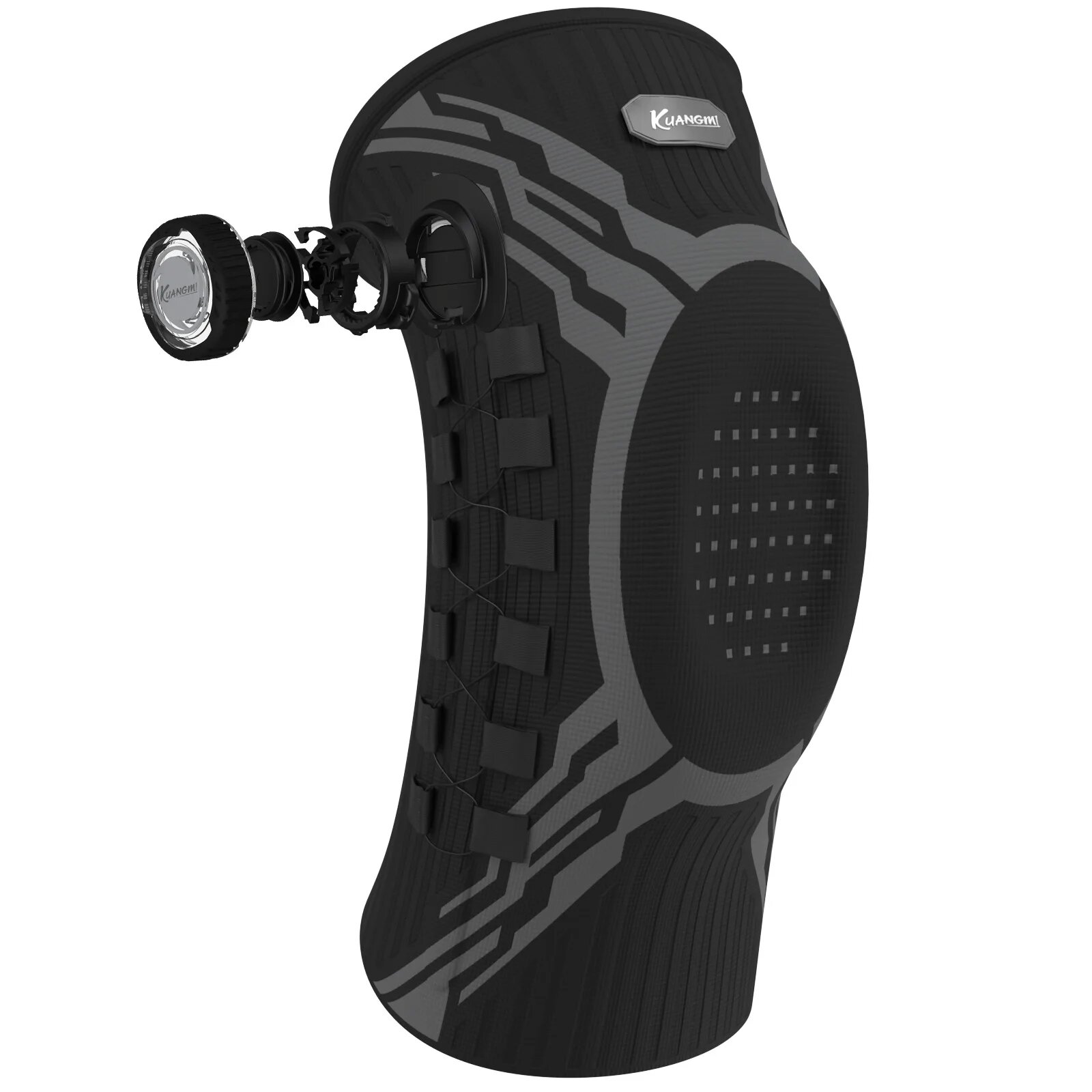 Куангми профессиональный наколенник для спорта Черный, XL, X-Black Right