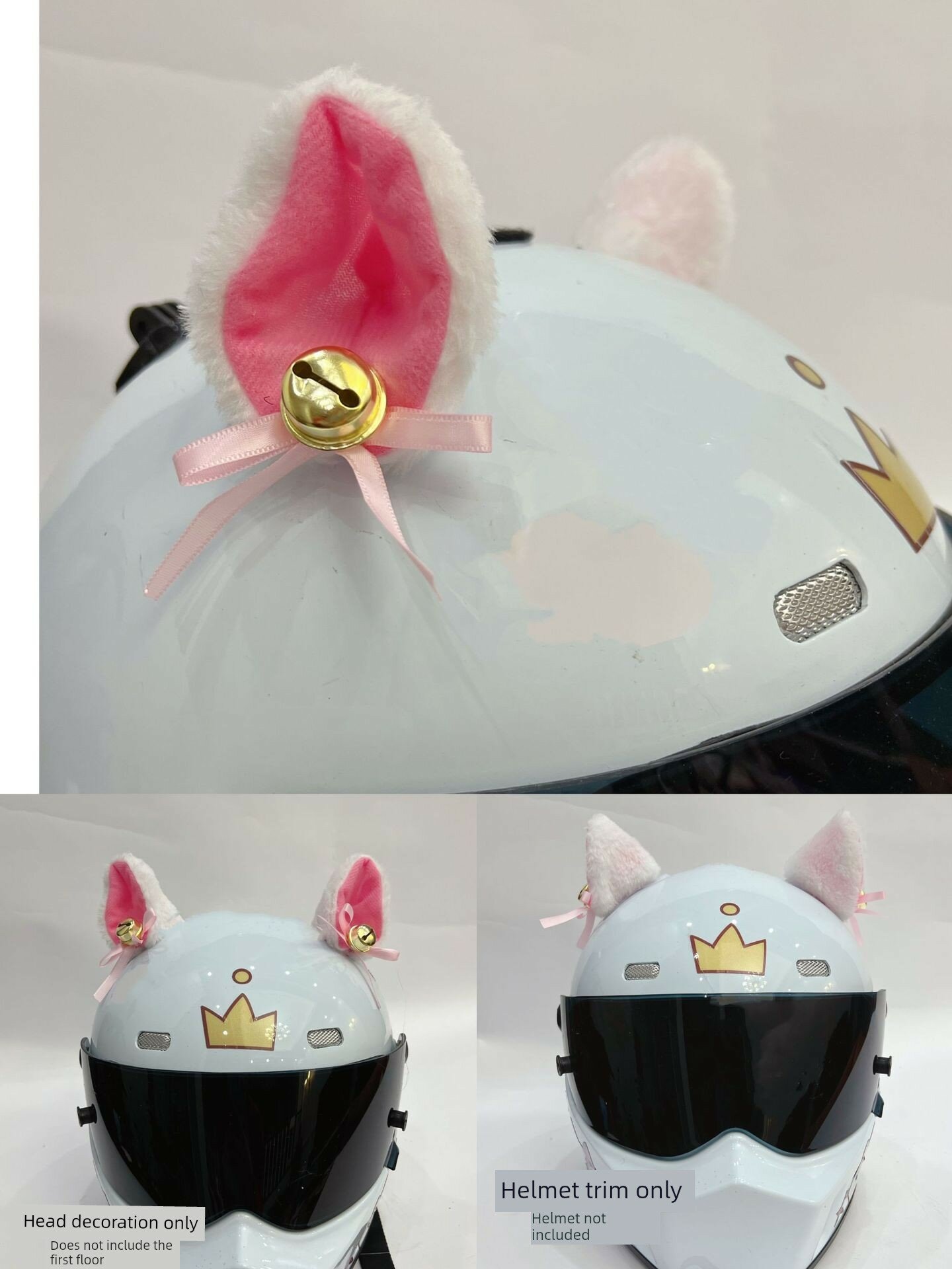 Лыжный шлем, чехол для куклы, аккумулятор, автомобильный шлем, женский милый параплан, украшение с кроличьими ушками
