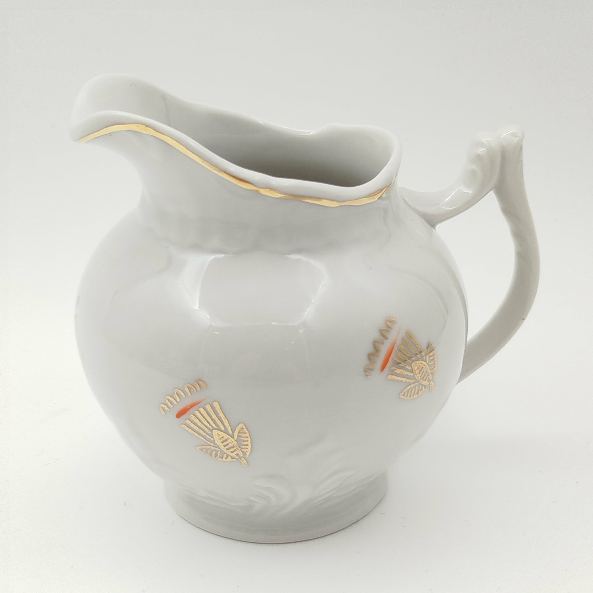 Молочник, фарфор, золочение, Дмитровский фарфоровый завод (ДФЗ Вербилки), СССР