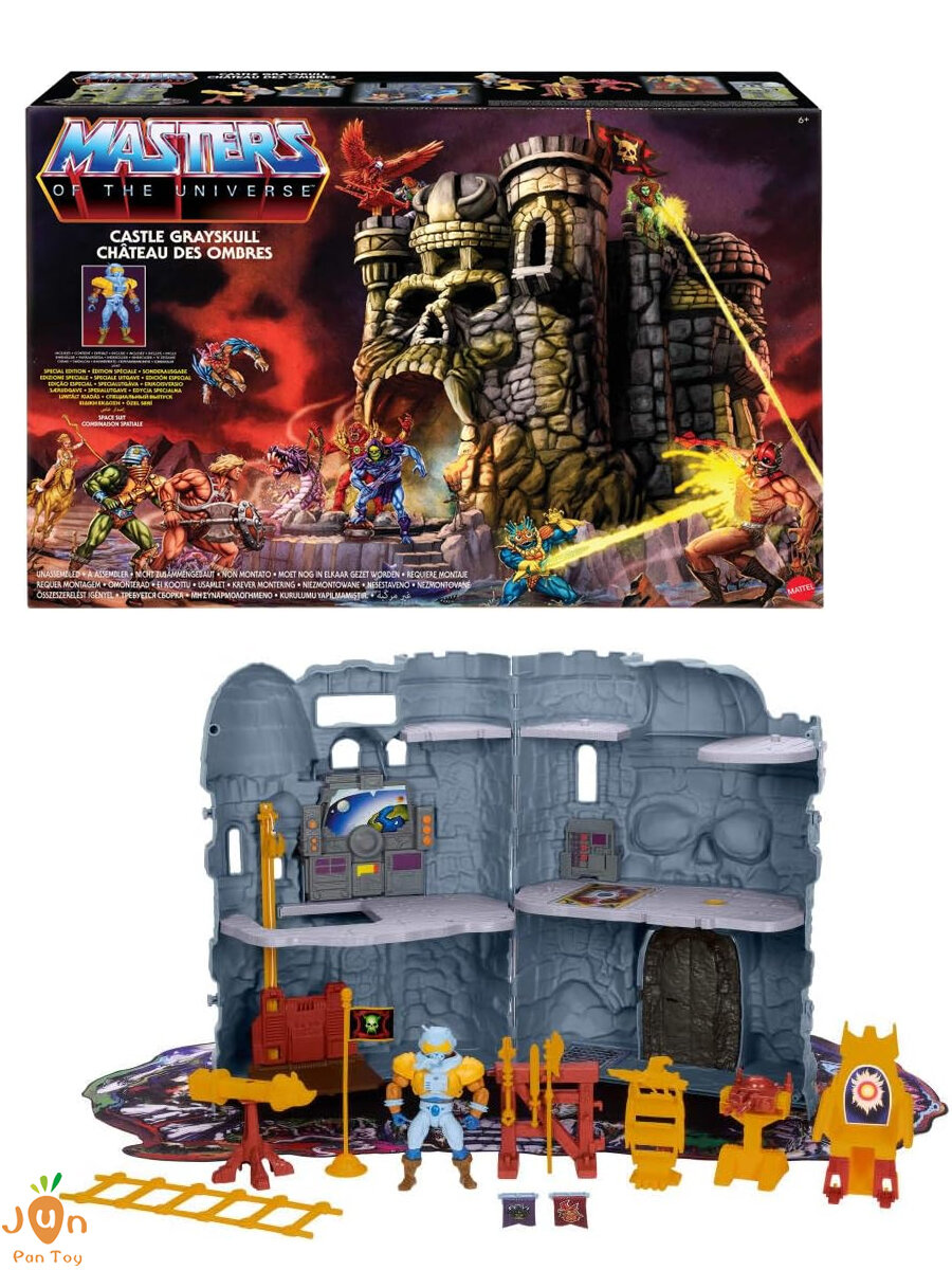 Masters Of The Universe Vintage Castle Grayskull Playset / Детская крепость He-Man: Властелины вселенной с фигурками и аксессуарами, идеально подходит в качестве коллекционного подарка