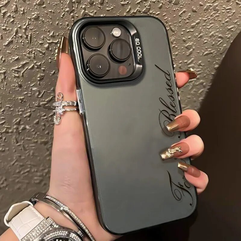 Высококачественный красивый чехол для телефона iPhone 17 17PRO 16 15 14 13 12 11 Pro iPhone13, Black