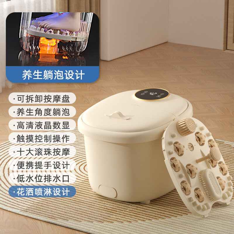Новая ванночка для ног с полностью автоматическим массажем и подогревом, ведро для замачивания ног, домашняя ванночка для мытья ног, электрическая ванночка для замачивания ног с постоянной температурой, оптовая продажа